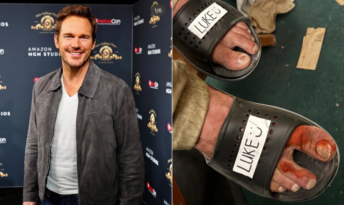 Chris Pratt surpreende ao revelar pé de Luke Hemsworth em gravação de ...
