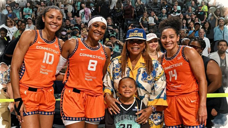 Rebel, filho de Queen Latifah, se diverte em jogo da WNBA - Portal Tela