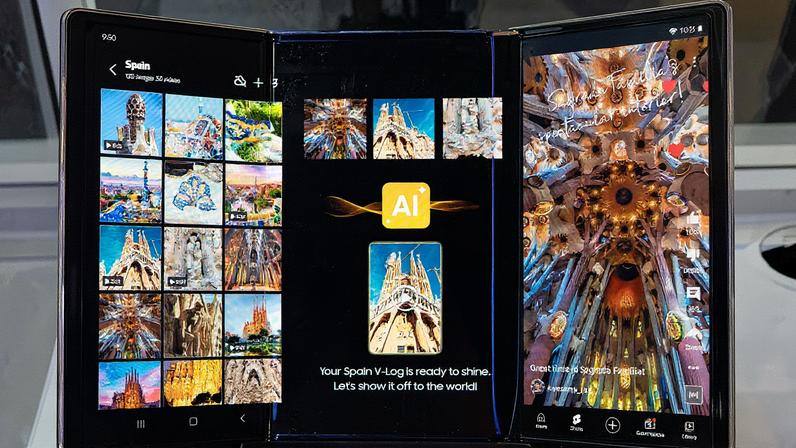Samsung anuncia lançamento de celular dobrável triplo ainda este ano ...