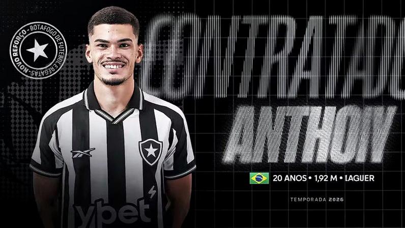 Botafogo anuncia contratação do zagueiro Anthony, ex-Goiás - Portal Tela